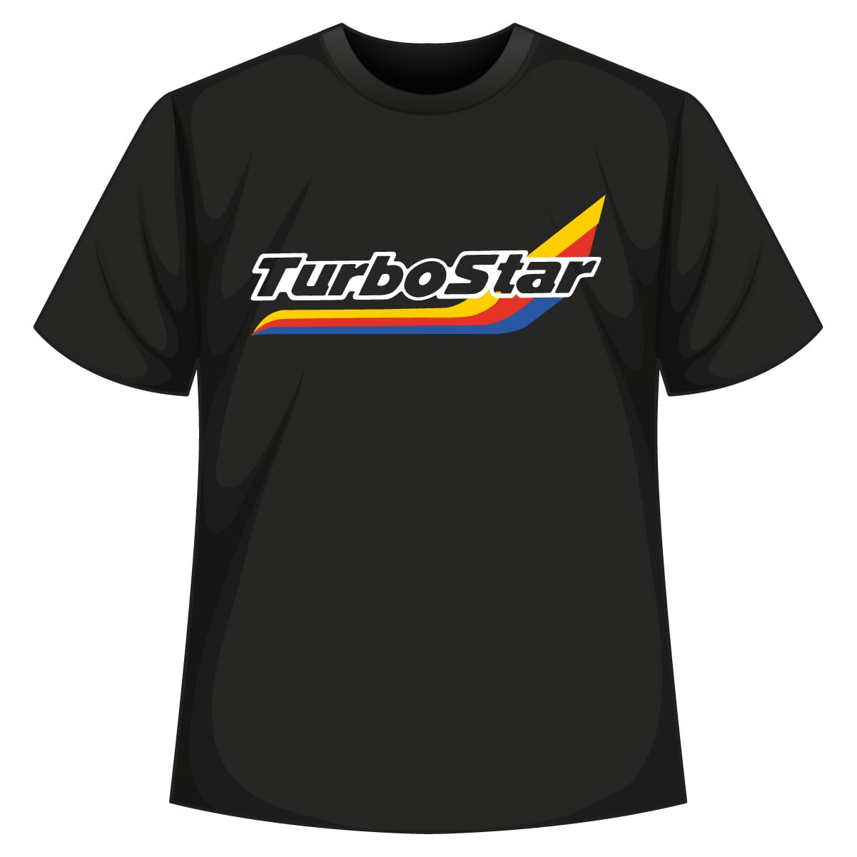 T-SHIRT UNISEX BLACK TURBO STAR LOGO